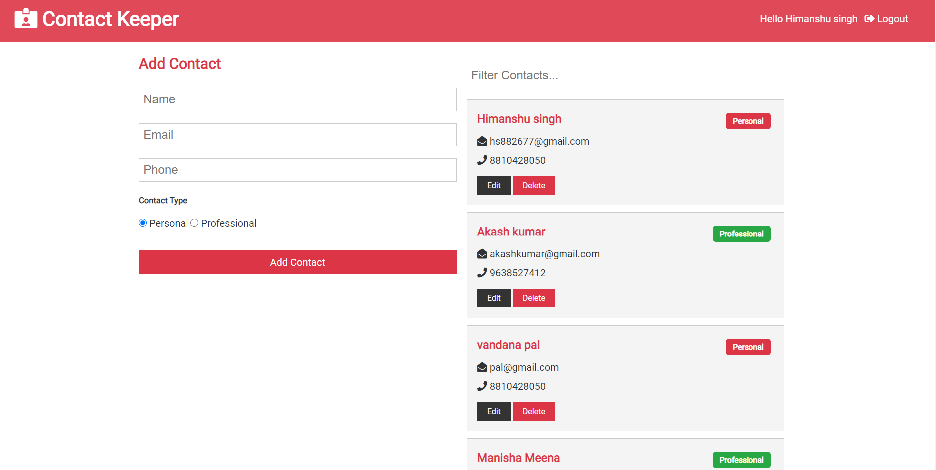 Portfolio Website || Himanshu Singh