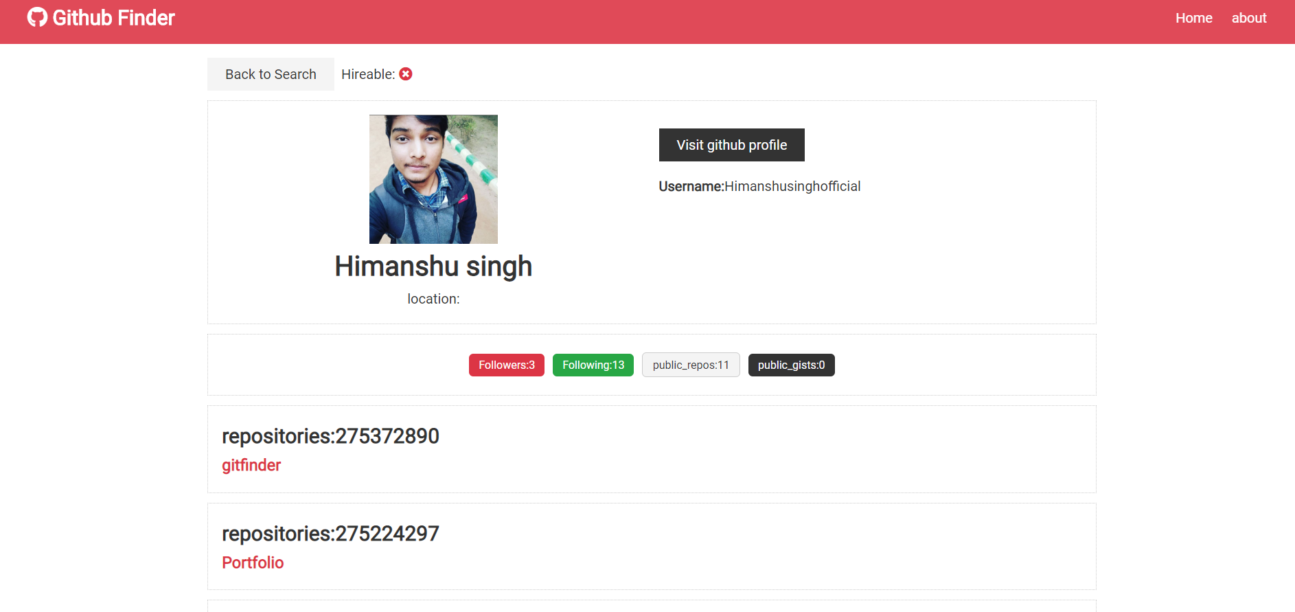 Portfolio Website || Himanshu Singh